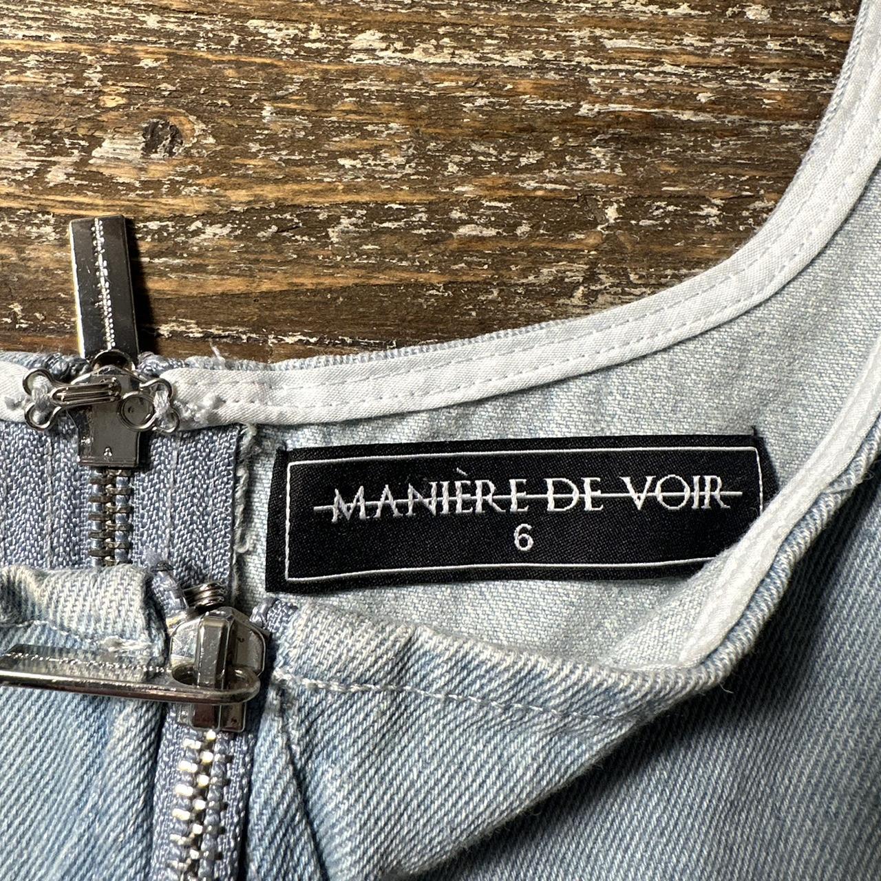 Maniere De Voir Denim Corset Size: UK 6, US xs... - Depop