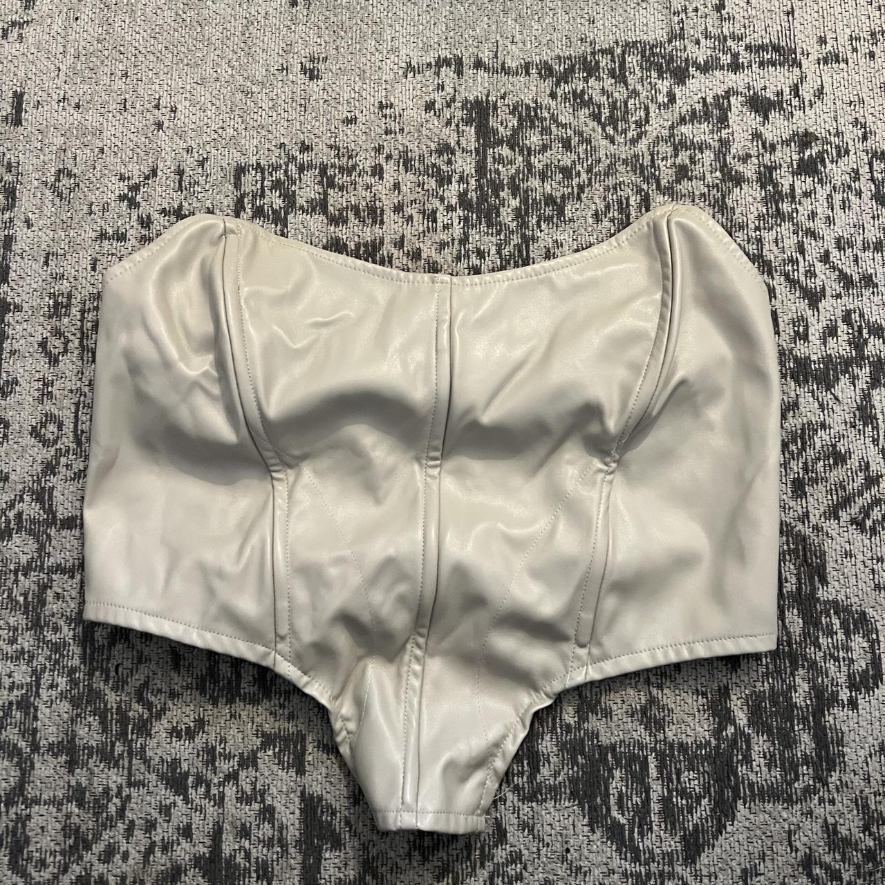 Beige PLT corset top Size 8 Worn handful of times/... - Depop