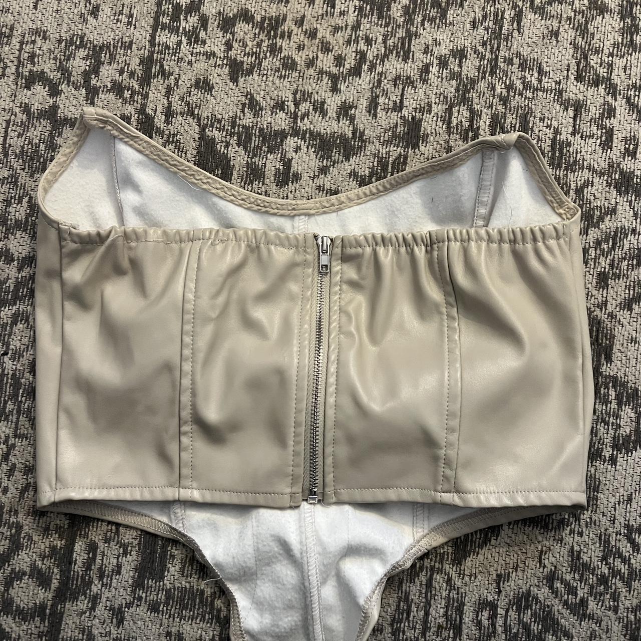Beige PLT corset top Size 8 Worn handful of times/... - Depop