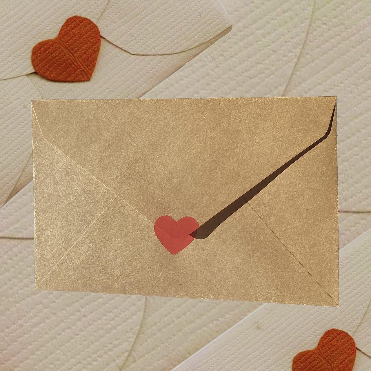 love letter envelopes (2 count) (includes card) ... - Depop