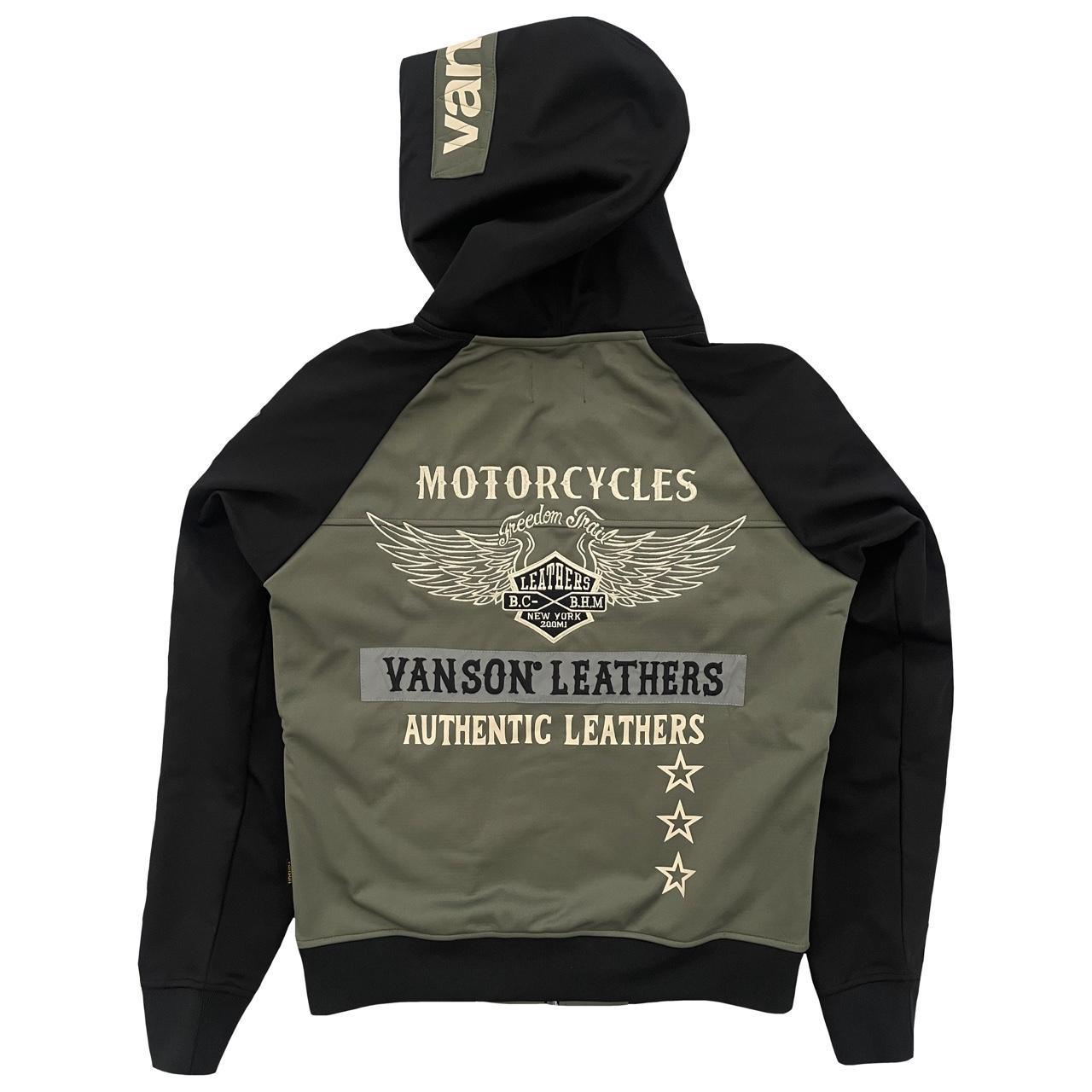 Vanson Leathers Hoodie. Motorcycle rider wear -... - Depop