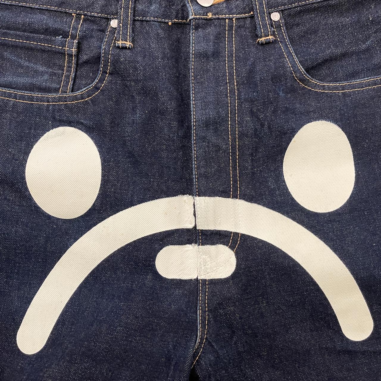 Bape Sad Face Jeans OG archive Bape circa early... - Depop