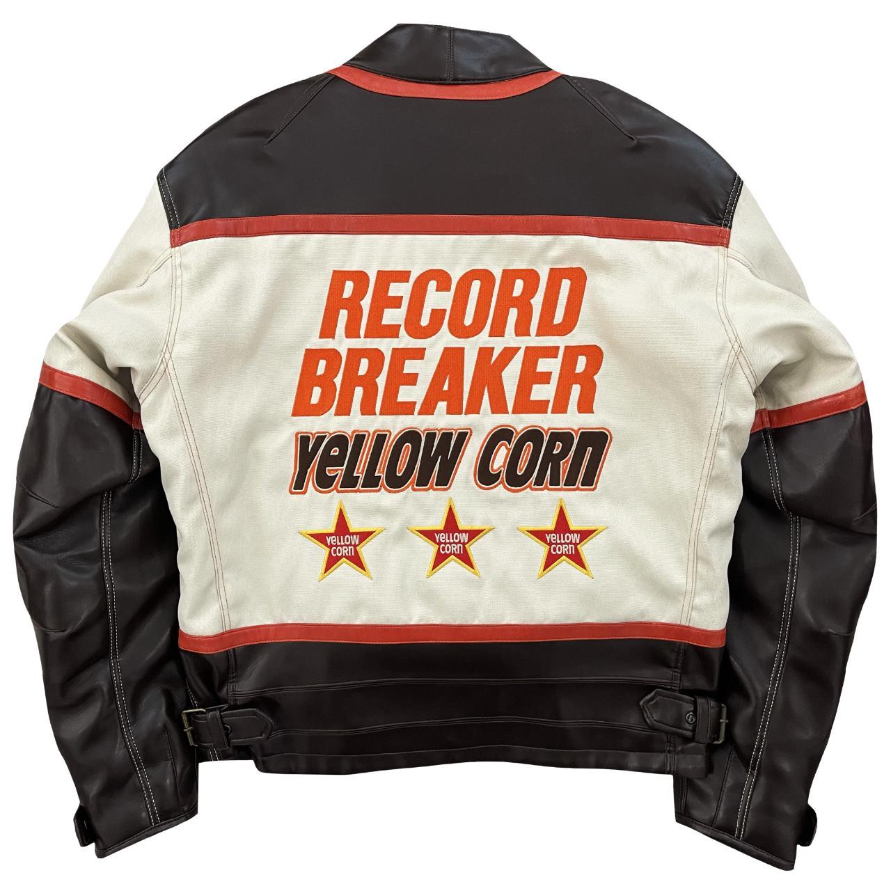 Yellow Corn Motorcycle Racer Jacket Fitted... - Depop