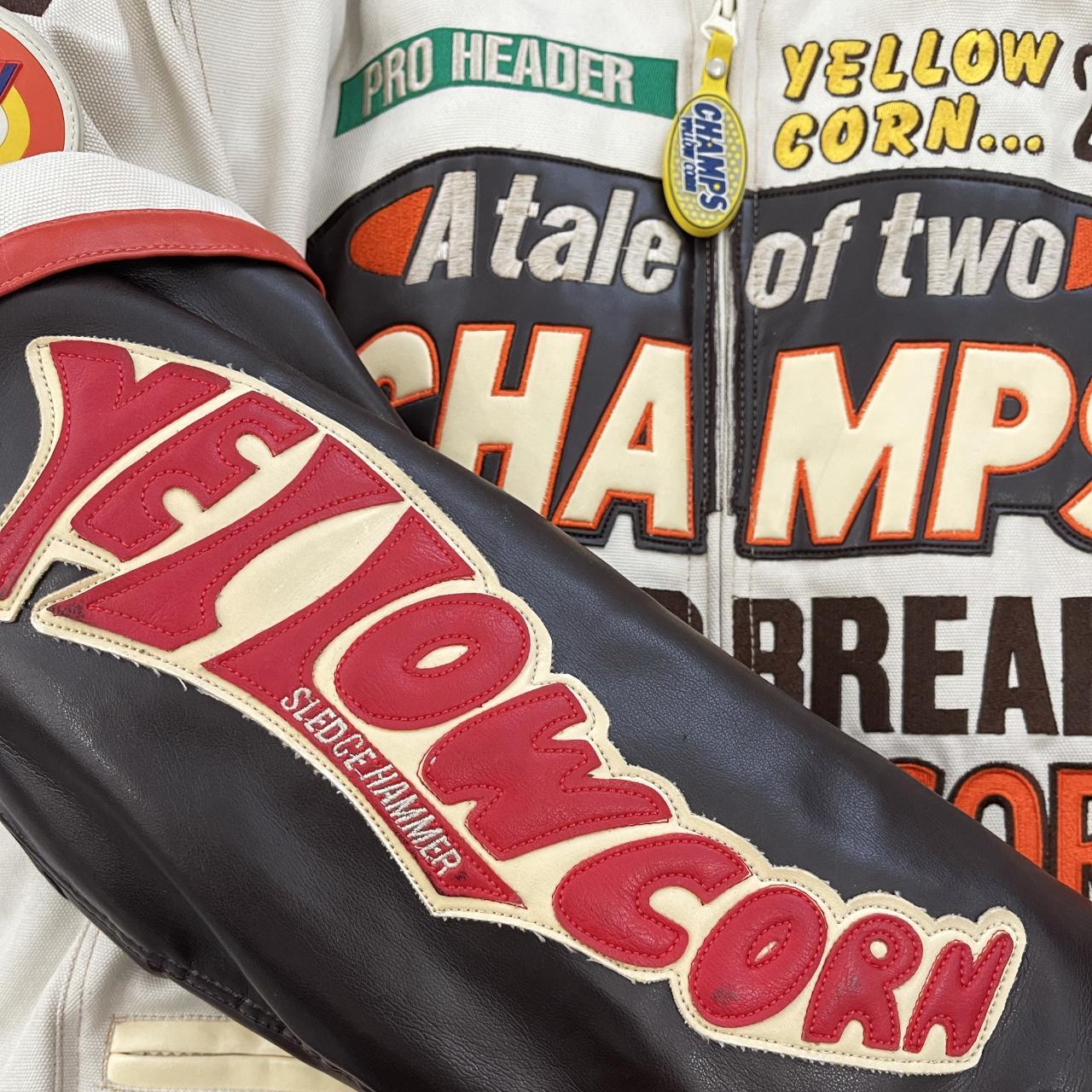 Yellow Corn Motorcycle Racer Jacket Fitted... - Depop