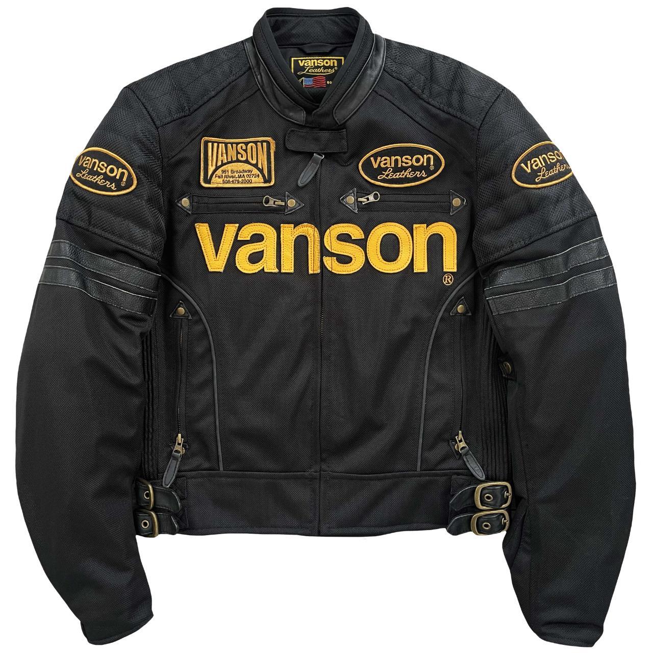 Vanson Leathers Motorcycle Mesh Racer Jacket Vanson... - Depop