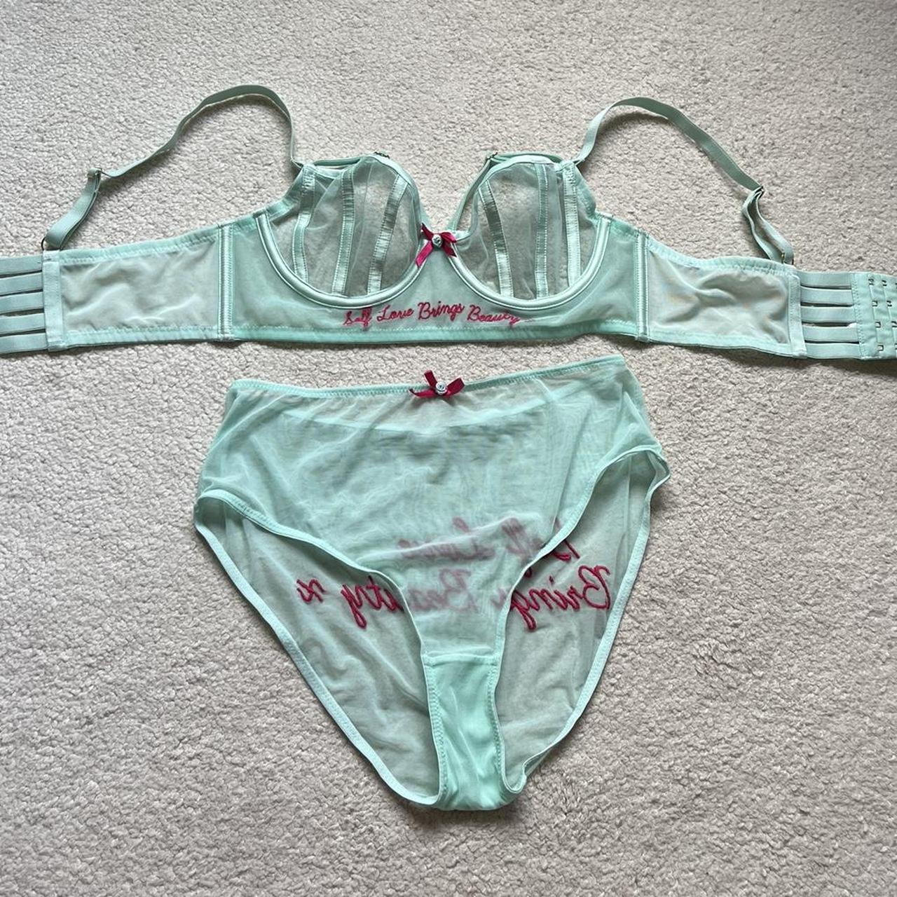 Mint lingerie set Felicity Hayward x Playful... - Depop