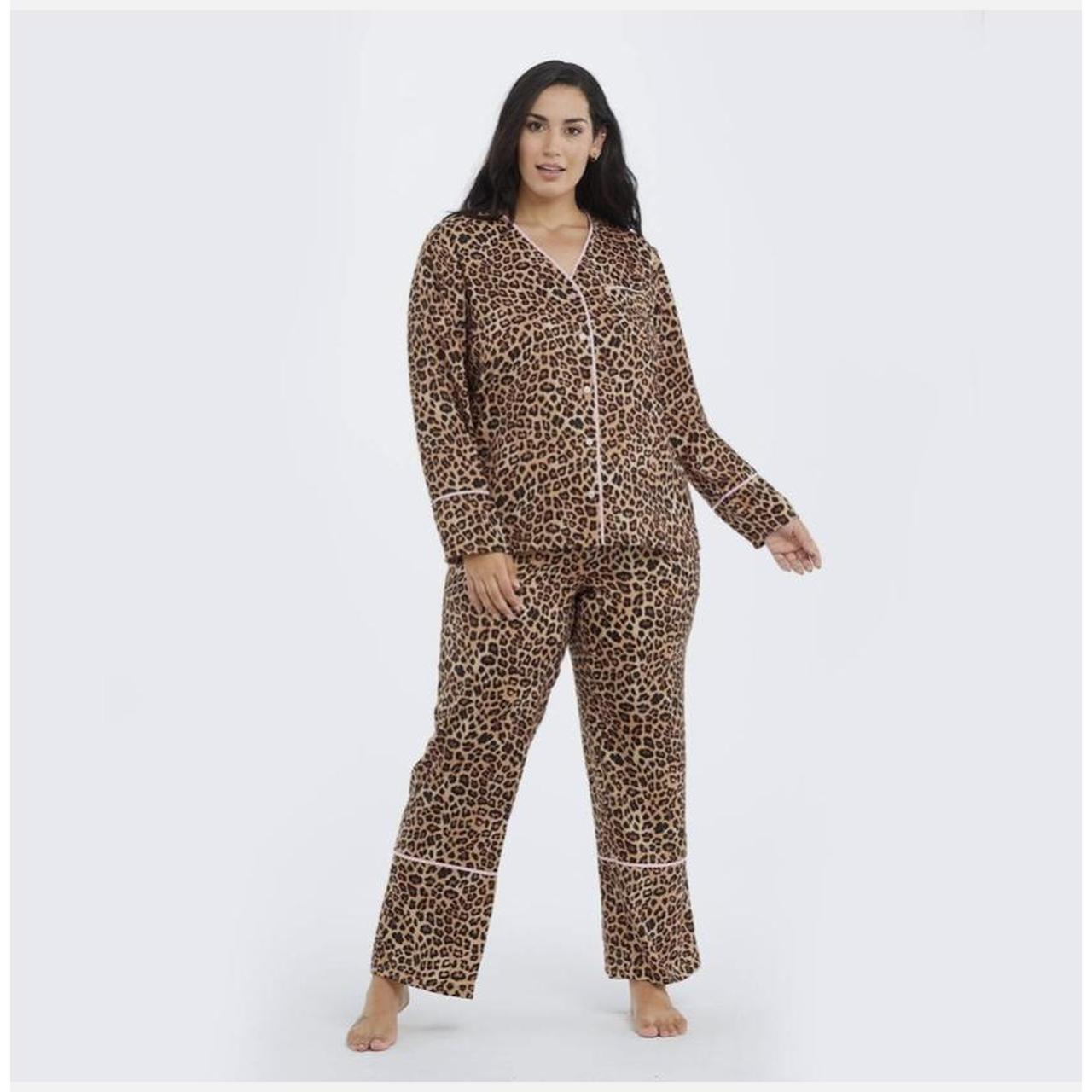 Summersalt leopard satin pajama set with pink