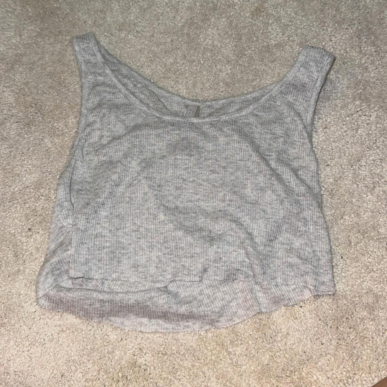 Grey mesh skims tops size small | Depop