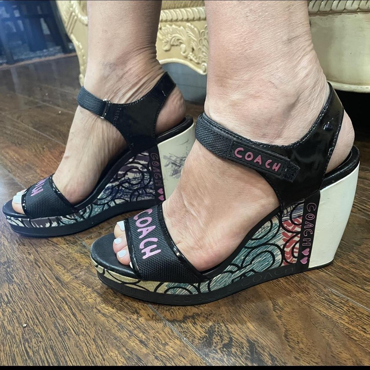 Authentic Coach Wedges/Heels Fits a womens size... - Depop