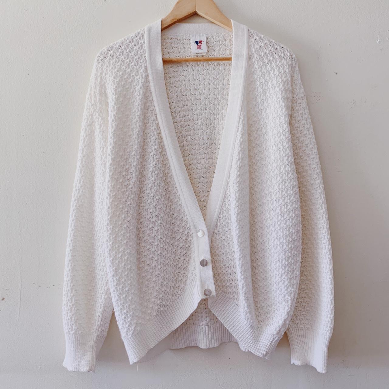 Women's White Cardigan | Depop