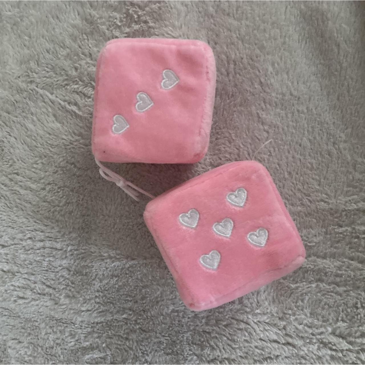 Pink Fuzzy Dice Brand: Bella Dona LA based Never... - Depop