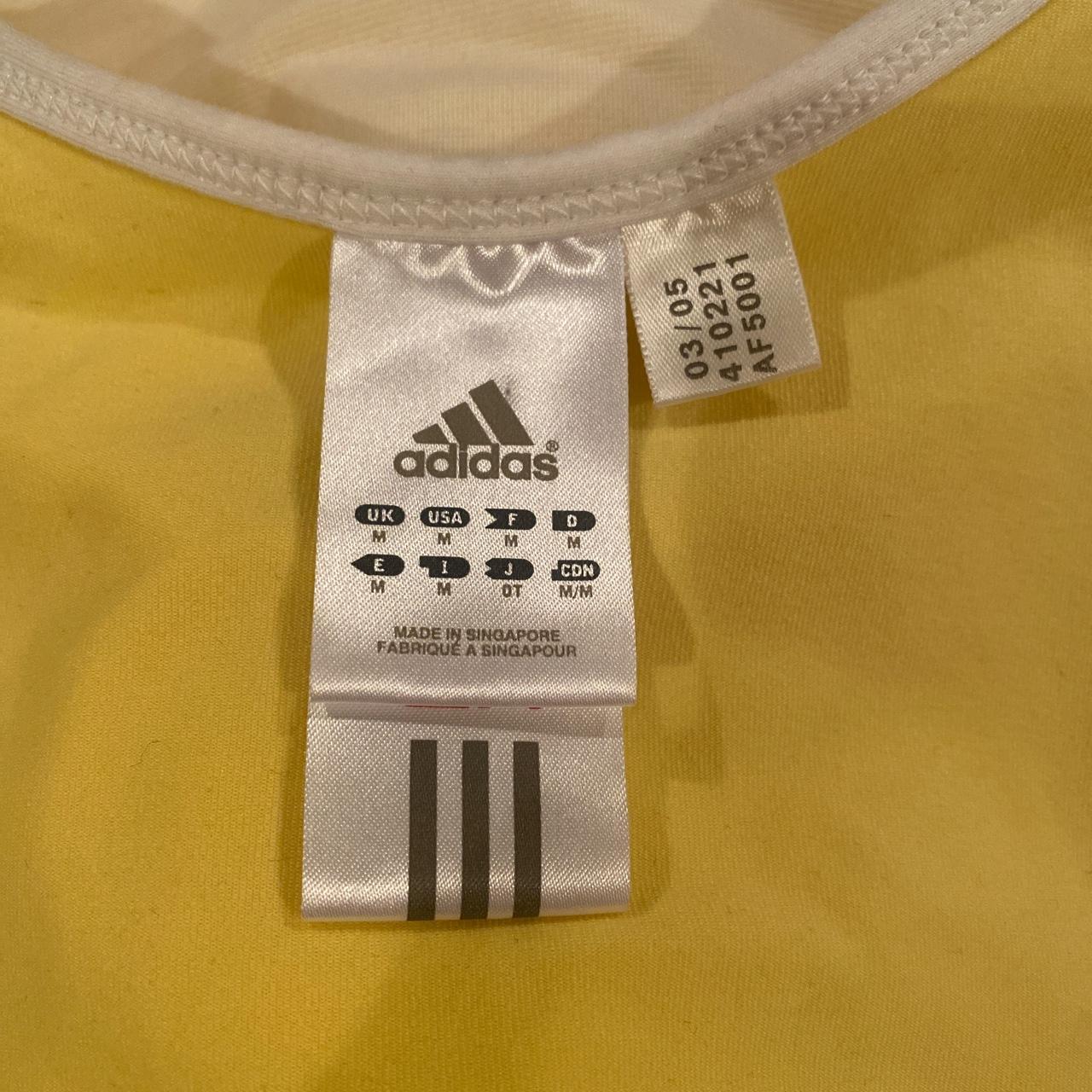 Yellow Adidas Tank the cutest yellow and white... | Depop