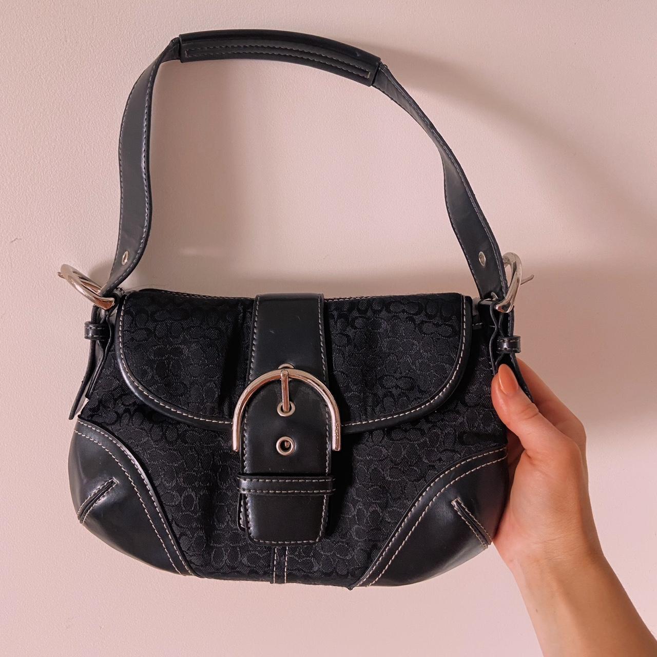 2000s Coach Purse Coach Shoulder Bag with Buckle... | Depop