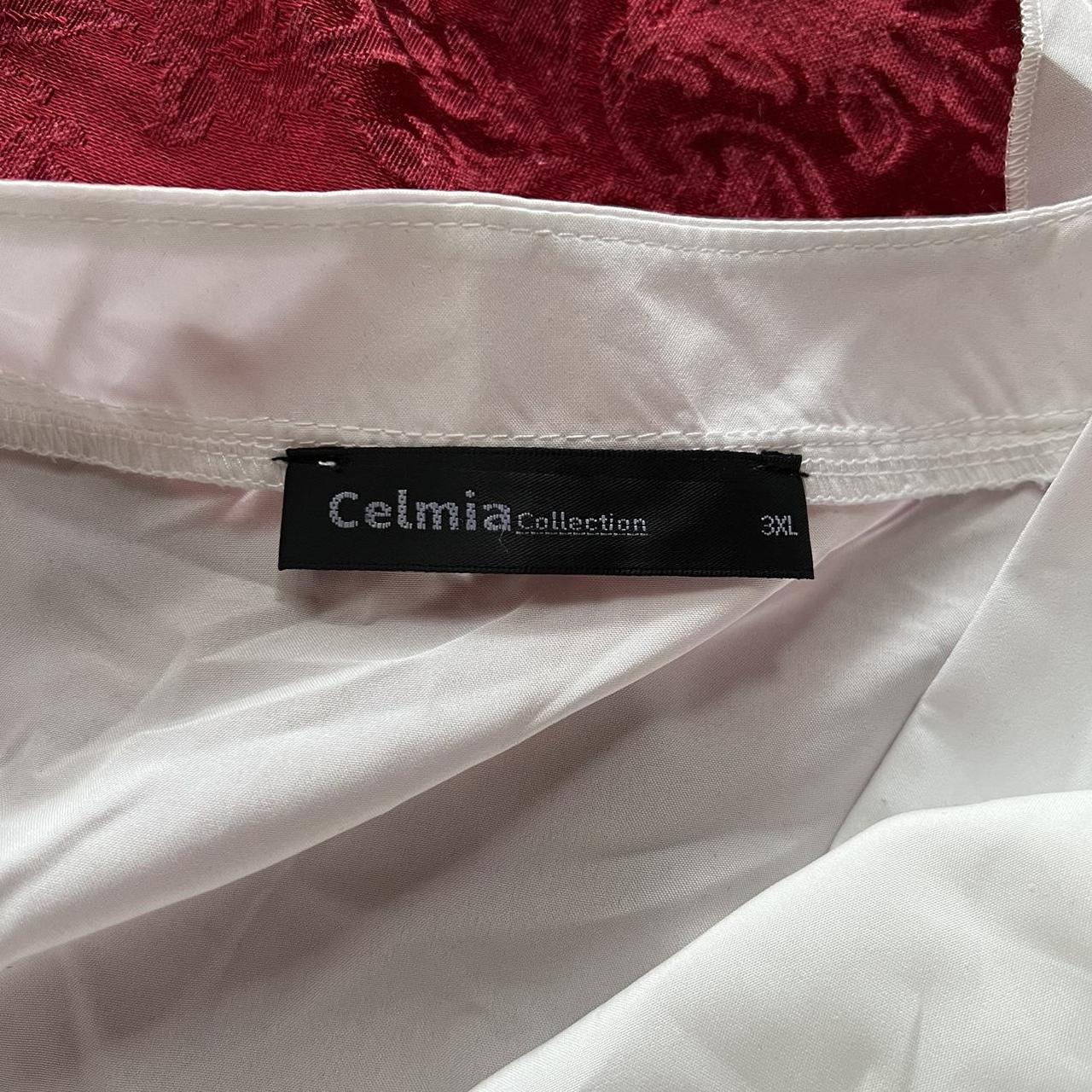 white frilly button up pirate blouse in size... - Depop