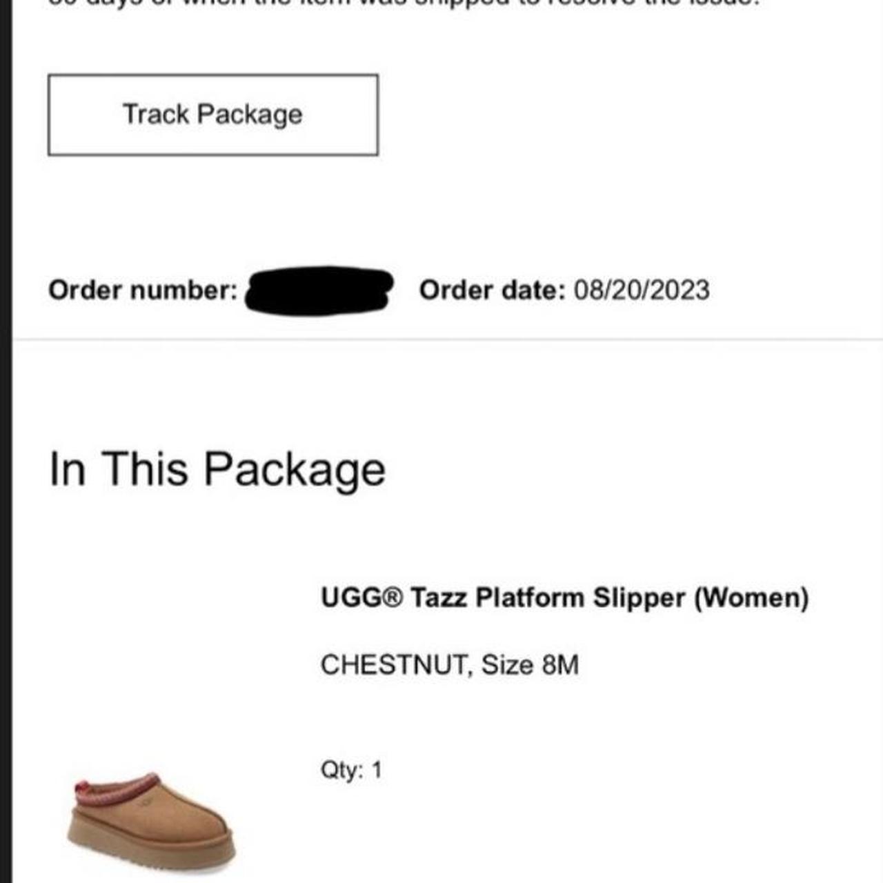 ugg tazz slipper never worn brand new with box... - Depop