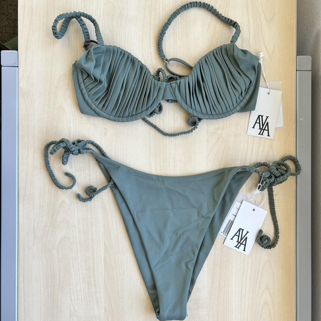 AYA Label Sage Green Persephone Top and Bottom... - Depop