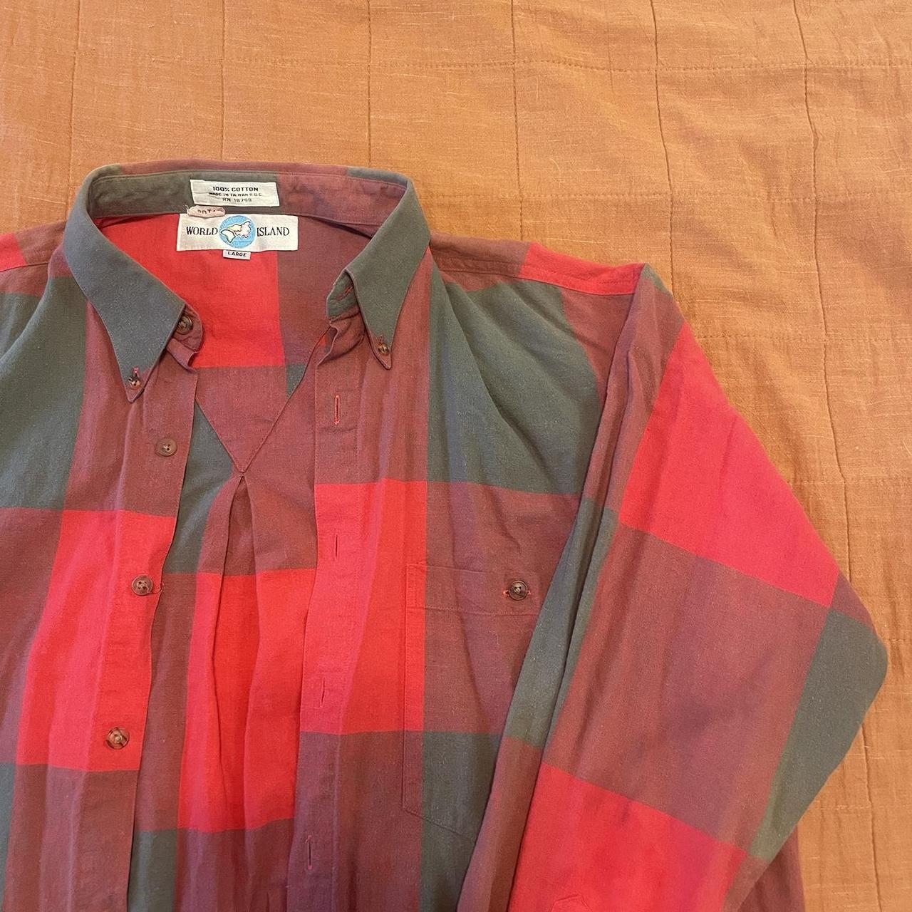 LARGE dad flannel, perfect for a beach cover up... - Depop