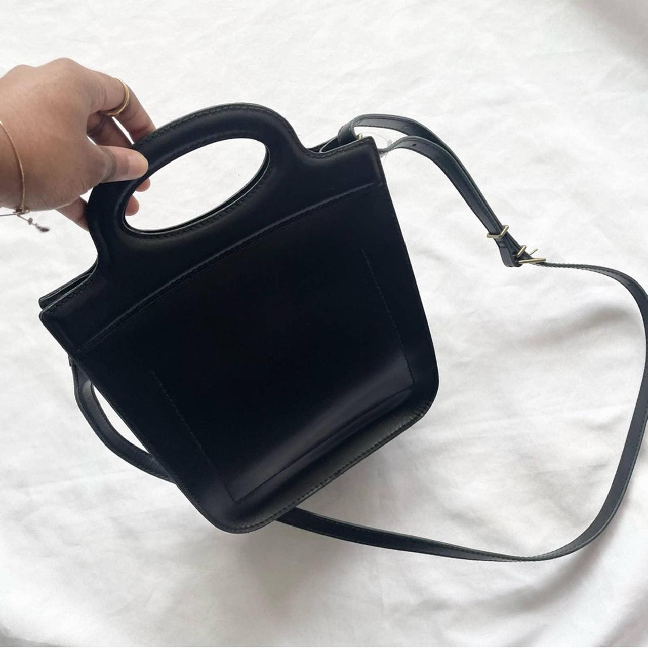 Madewell Black Leather The Toggle Crossbody/ Handbag... - Depop