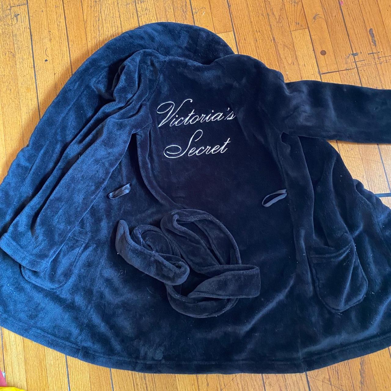 Victoria Secret black robe #loungewear | Depop
