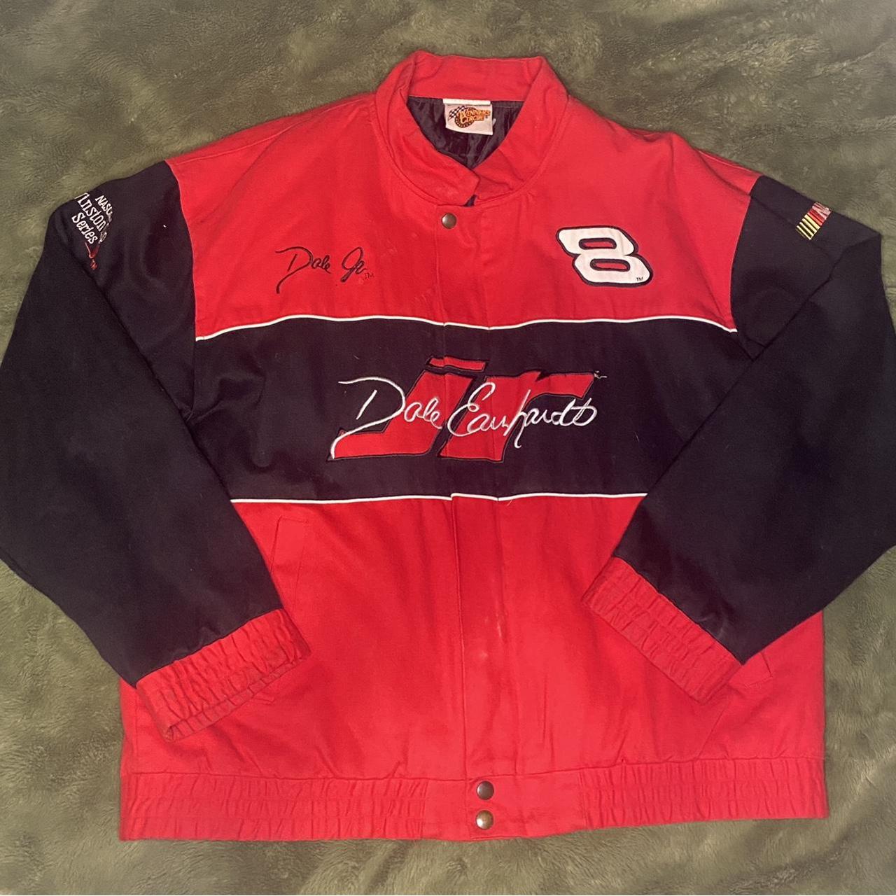 NASCAR Men's Red and Black Jacket | Depop