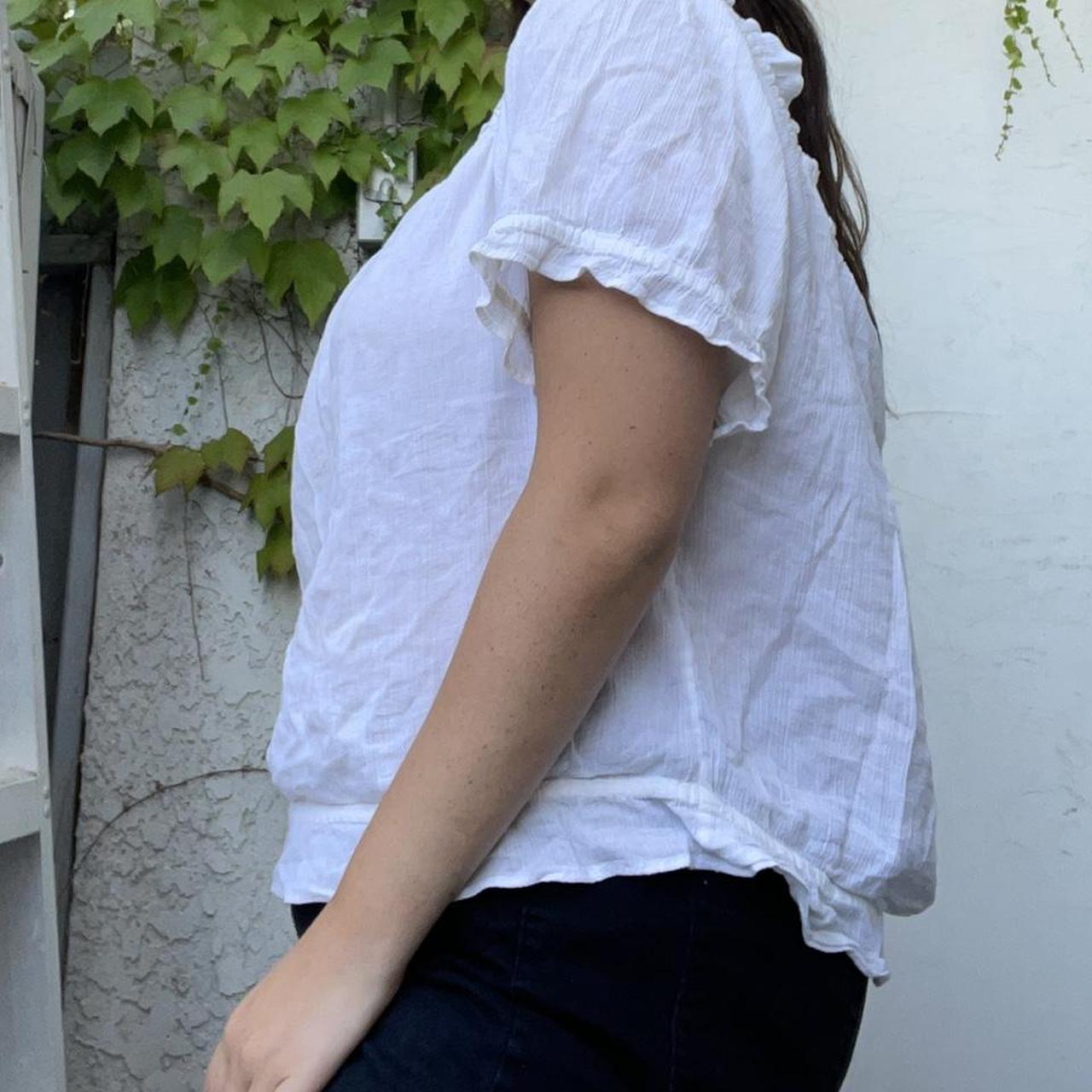 Super flowy cottage core linen top. Great for... - Depop