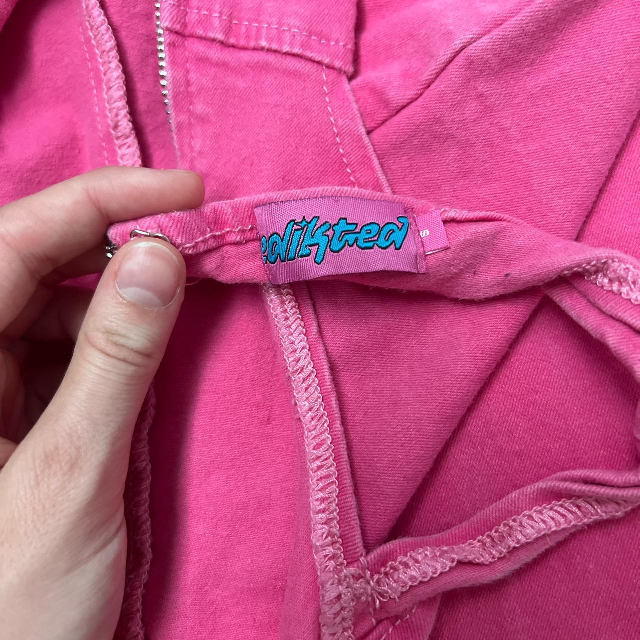 Edikted pink flair pants - size small They zip up... - Depop