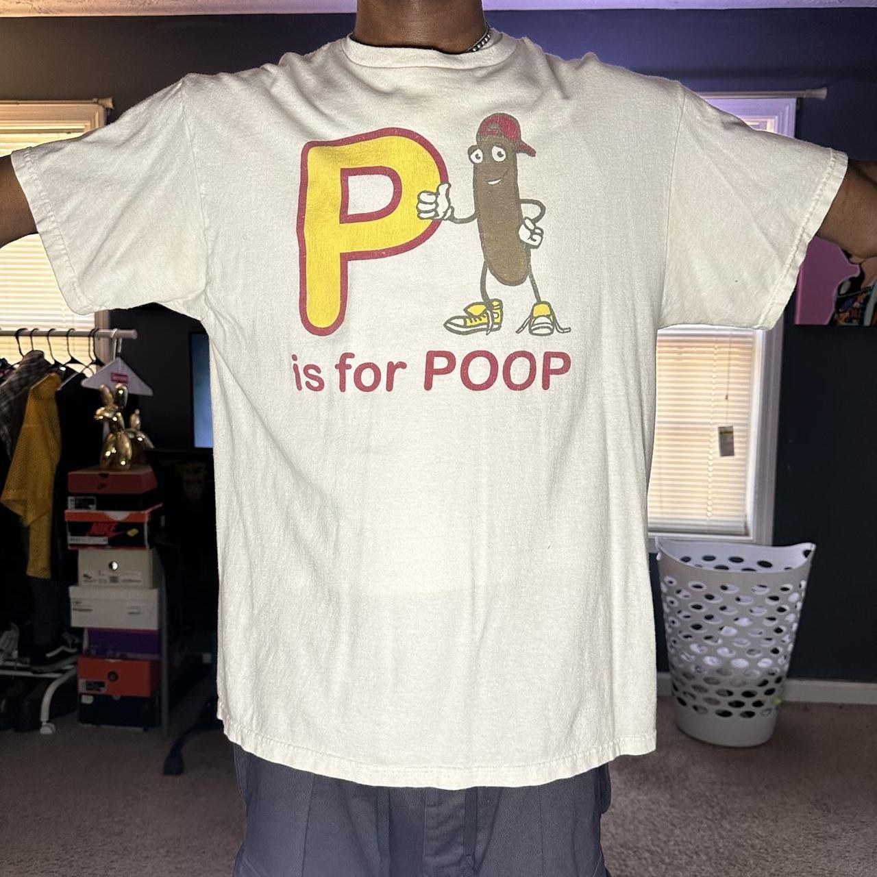 Vintage P is For Poop Tee condition: 8.5/10 feel... | Depop