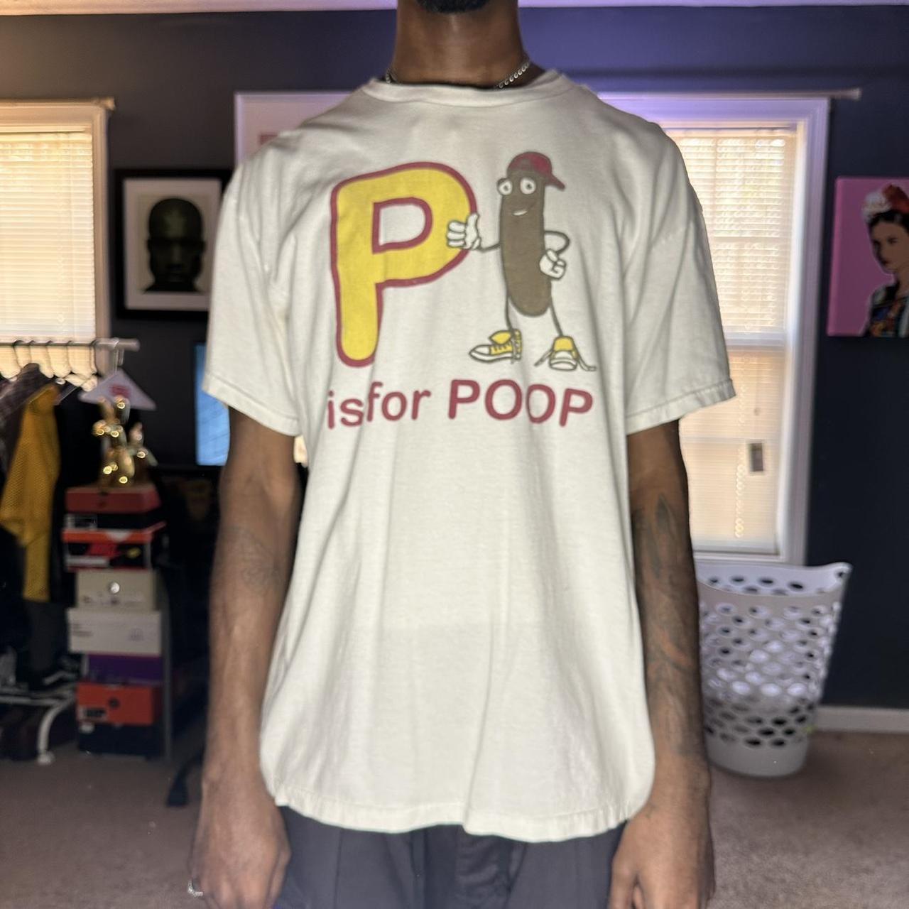 Vintage P is For Poop Tee condition: 8.5/10 feel... | Depop