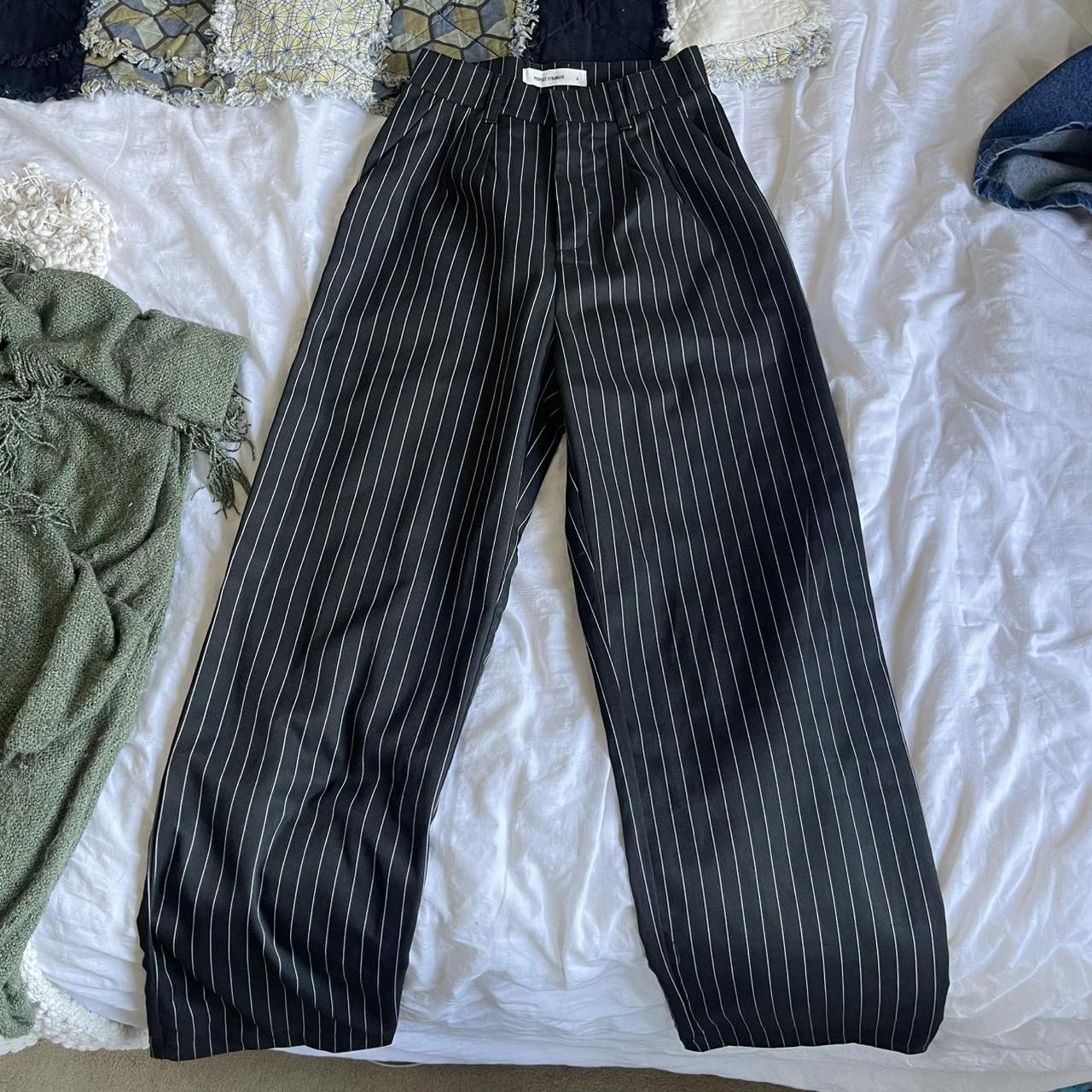 perfect stranger pin stripe high rise pants SIZE 6 | Depop