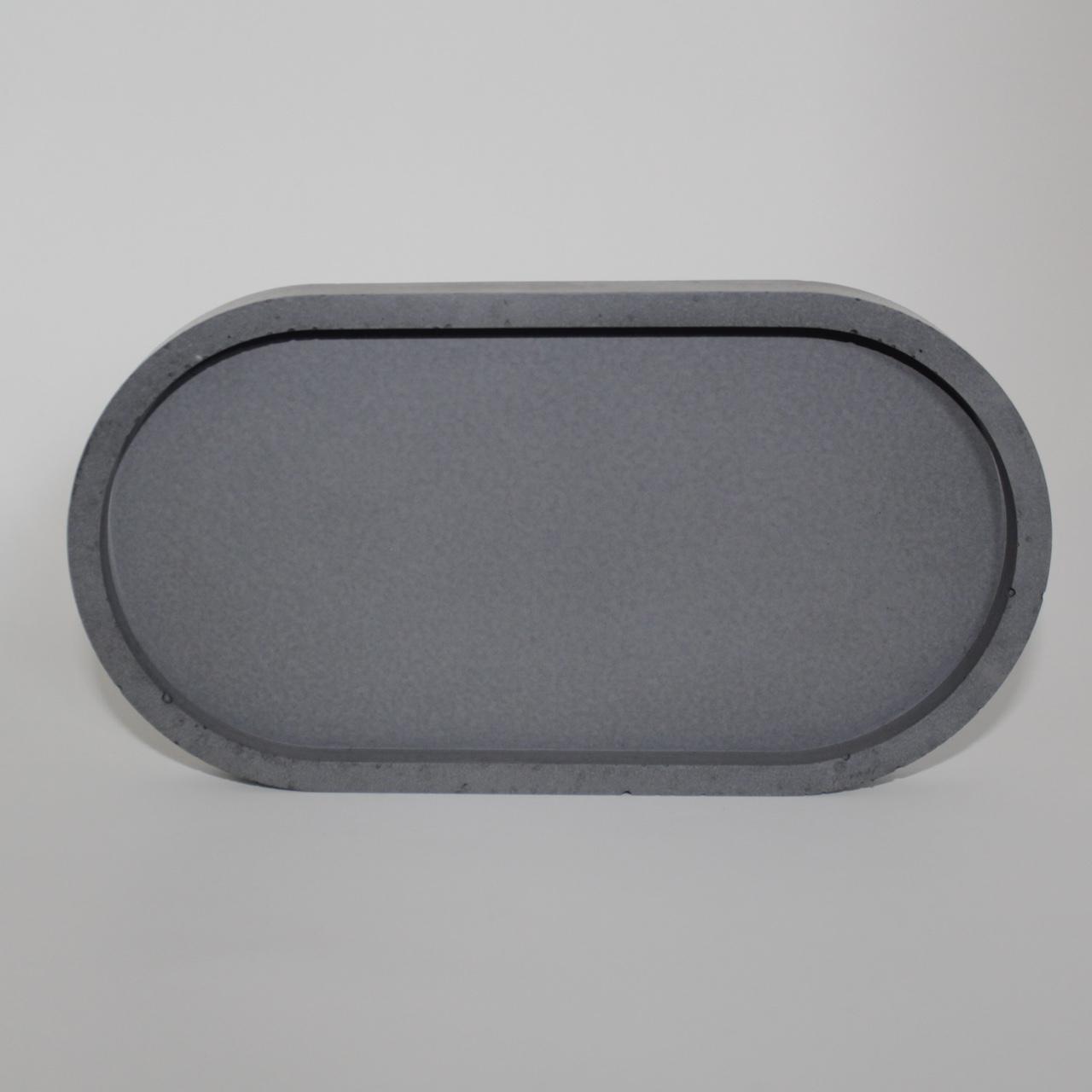 Handmade Concrete Dark Grey Oval Tray Concrete Oval... - Depop