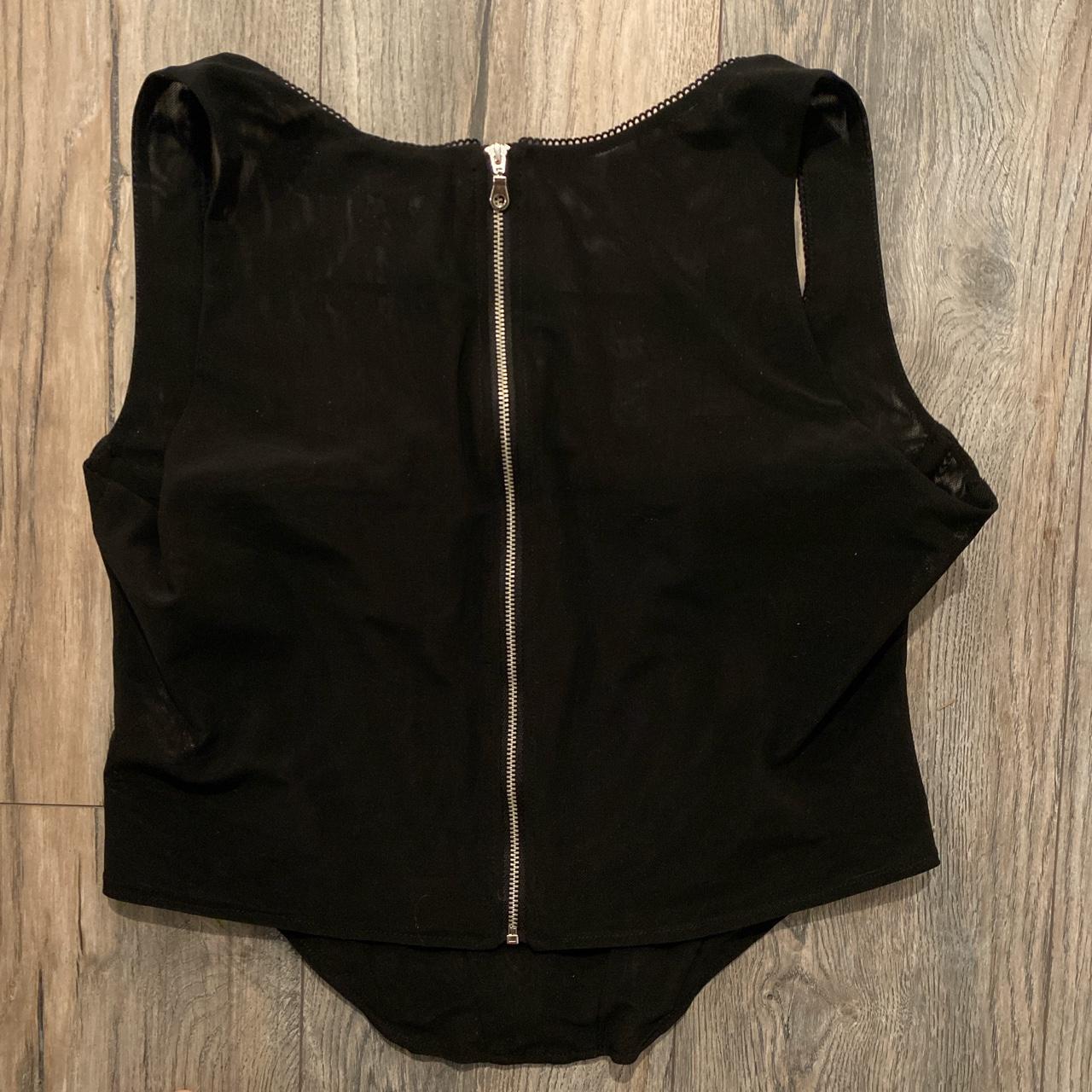 Black Miaou Campbell Corset in size XL. Mesh... - Depop