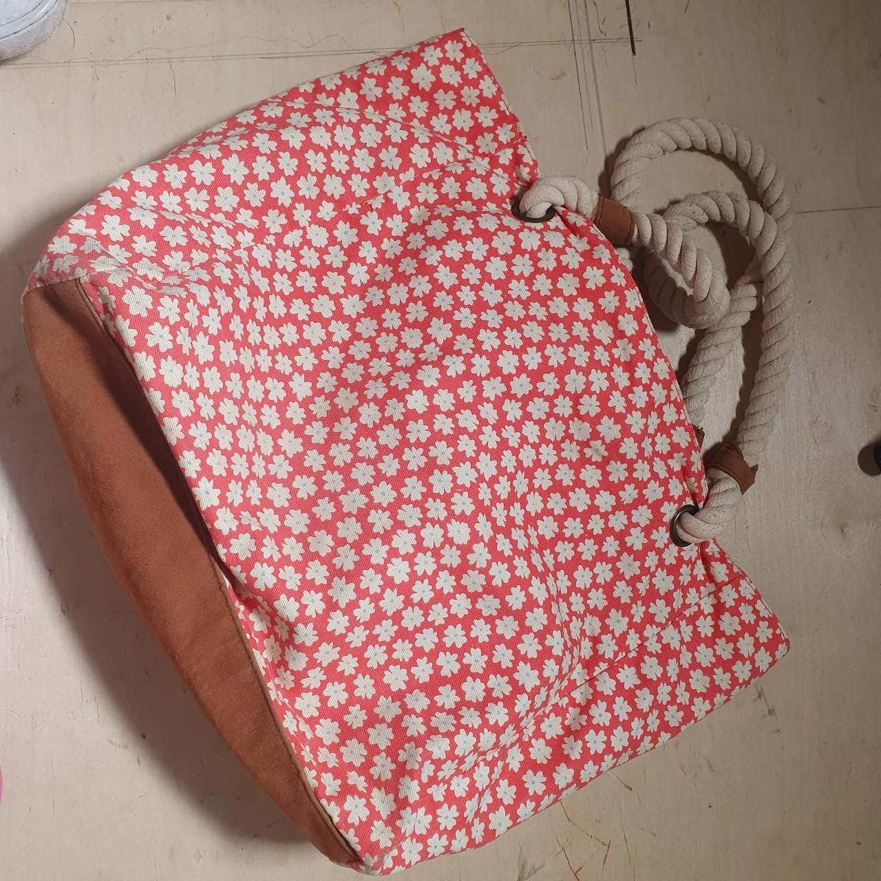 red floral brakeburn large tote length 13" height... - Depop