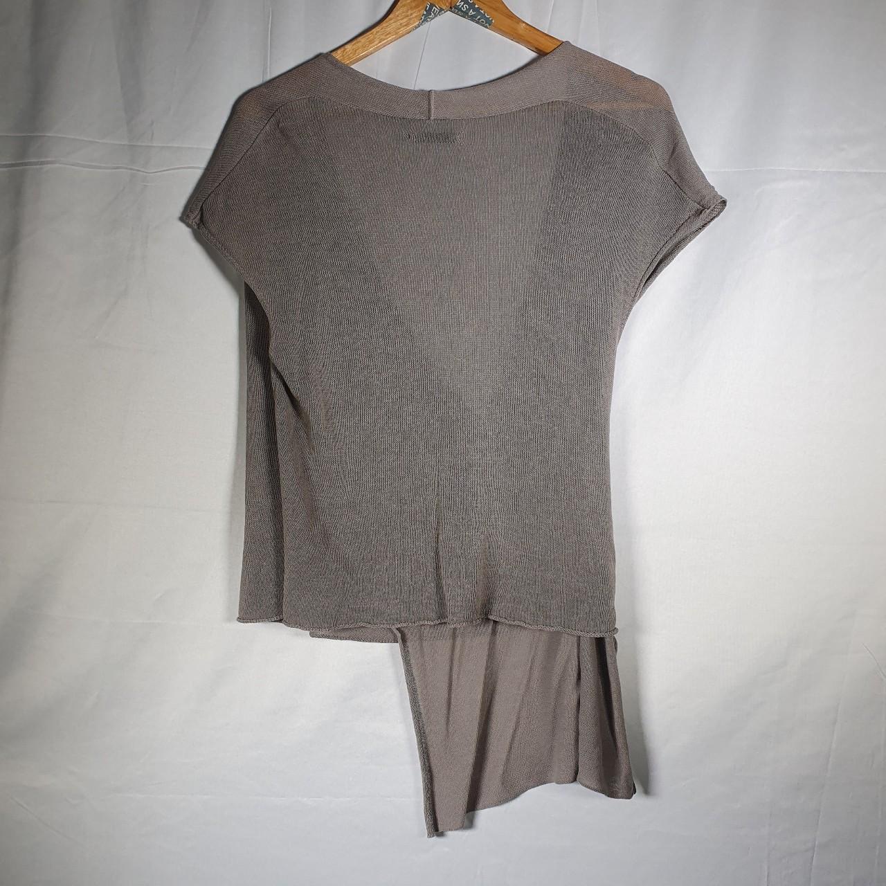 grey grunge sarah pacini scoop neck top size... - Depop