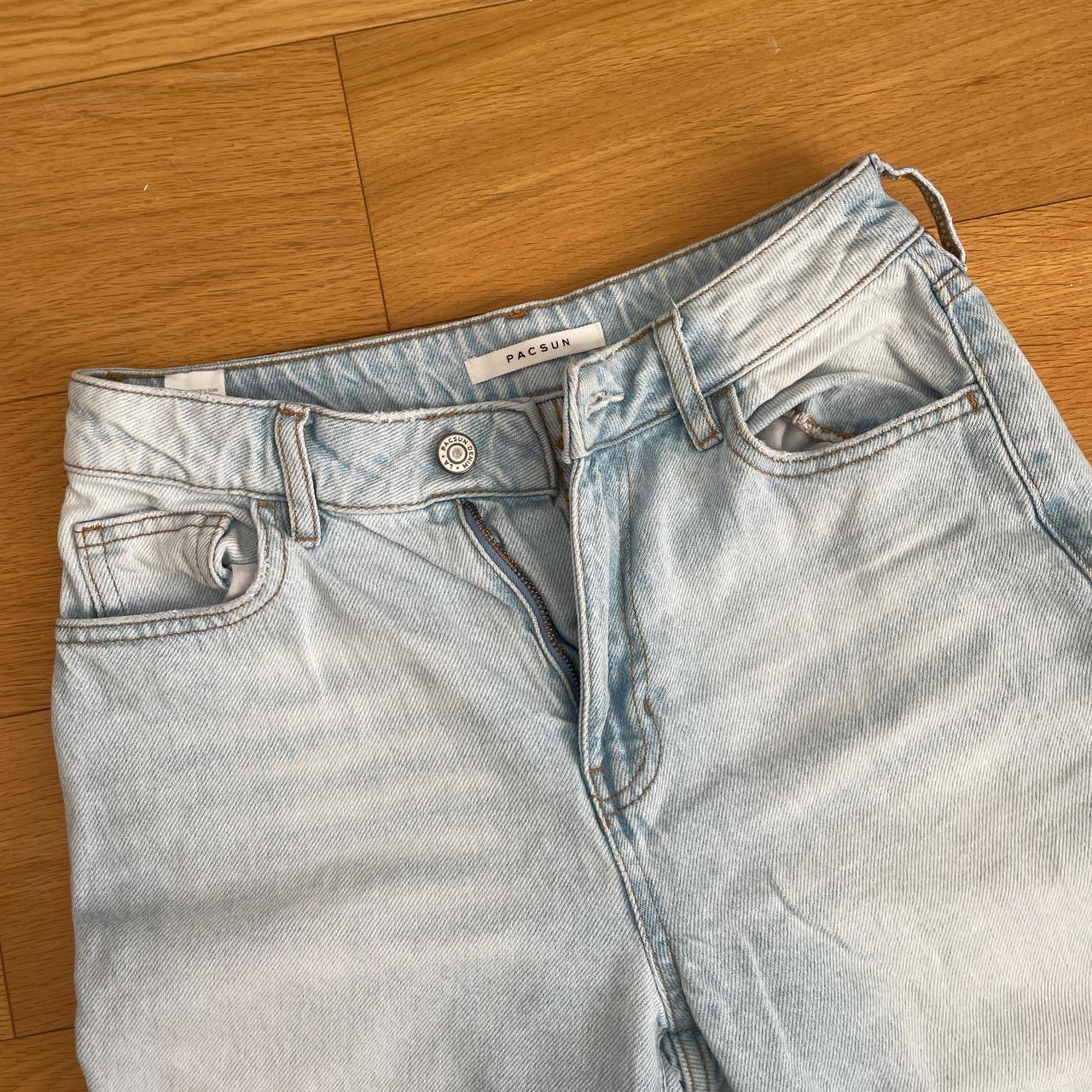 Pacsun 100% cotton light wash high rise straight leg... | Depop