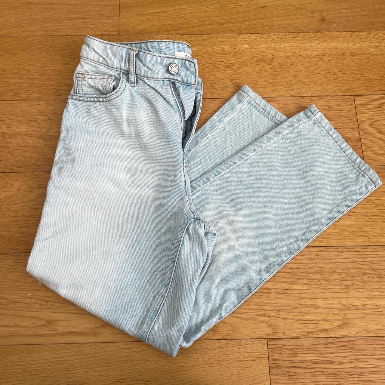 Pacsun 100% cotton light wash high rise straight leg... | Depop