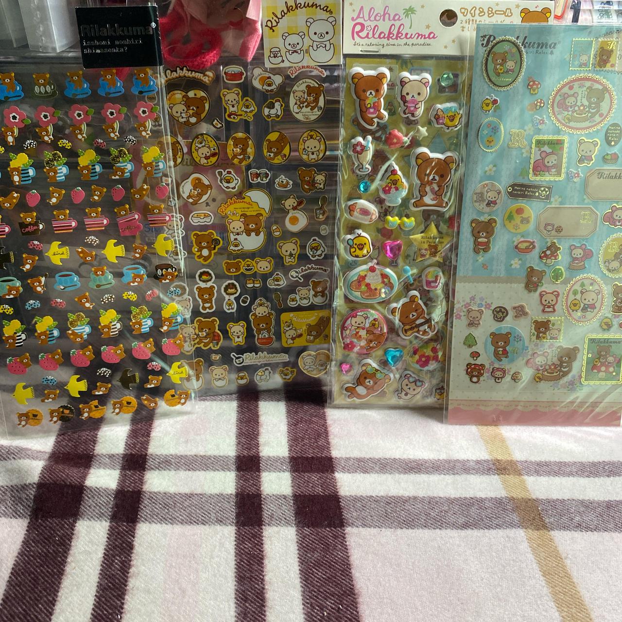 4 Rilakkuma sticker sheets Made in 2012, 2012, 2013... | Depop