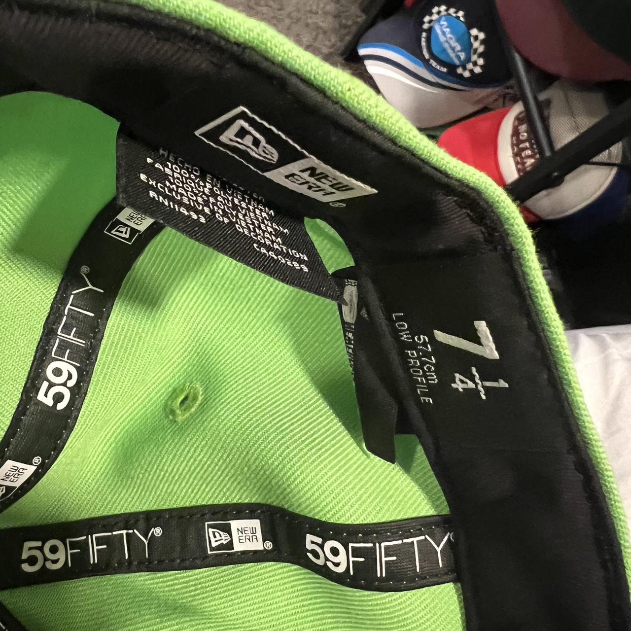 STRAY RATS LIME GREEN 59FIFTY FITTED CAP SIZE 7... - Depop