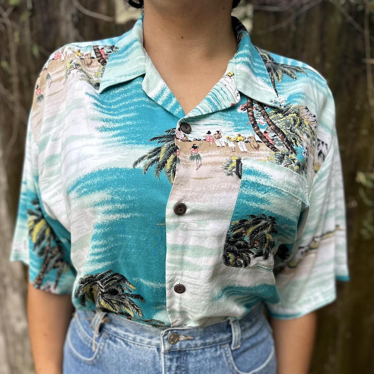 Vintage Pineapple Connection Hawaiian Shirt Large... - Depop