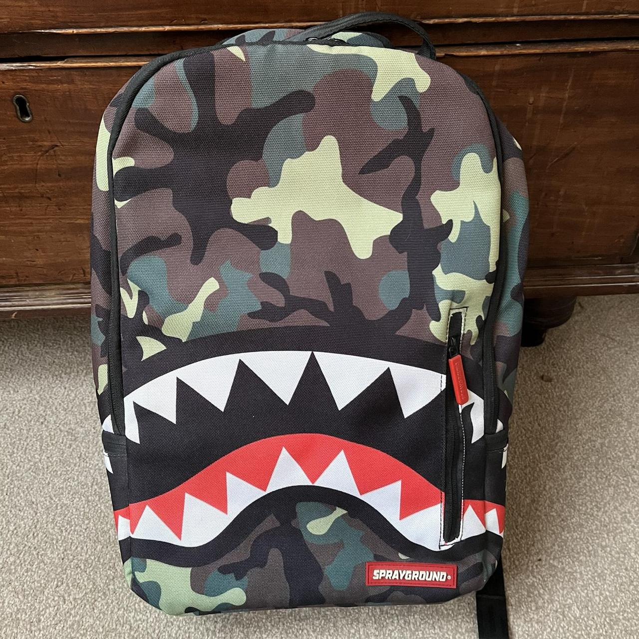 Sprayground, Camo Shark Backpack (2012) Considering... - Depop