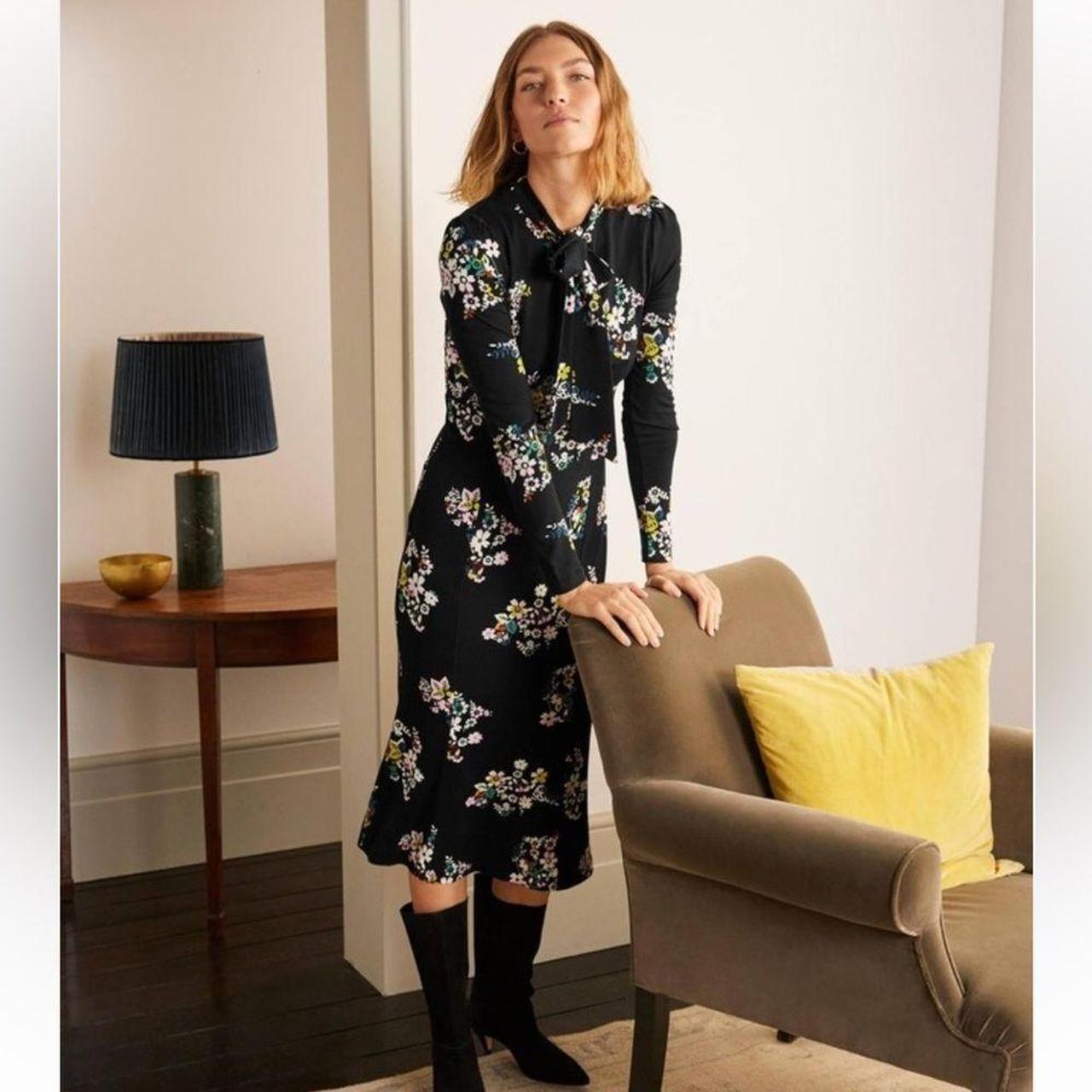 Boden Women's Black Dress | Depop