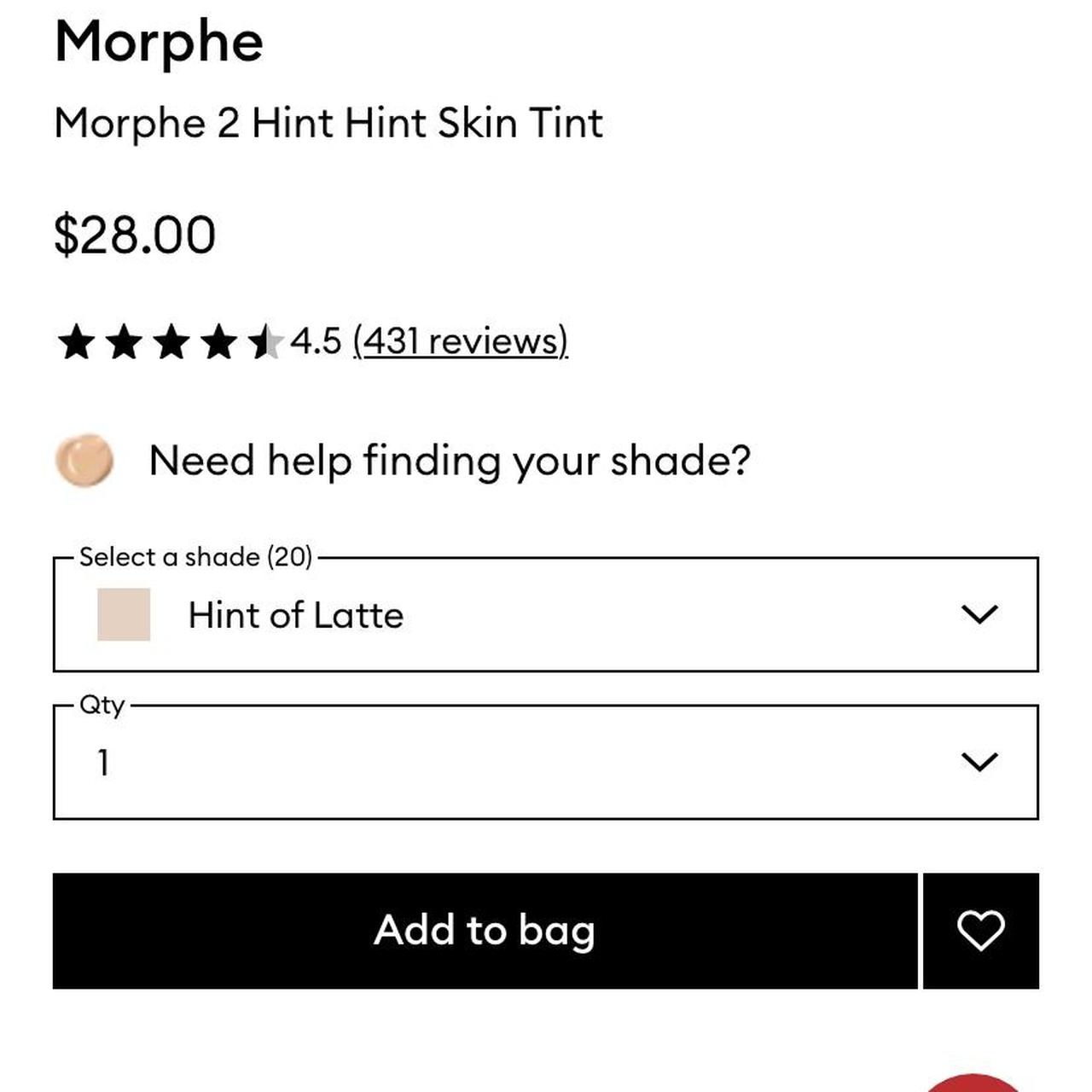 Morphe ‘hint hint, skin tint’ in -hint of latte... - Depop