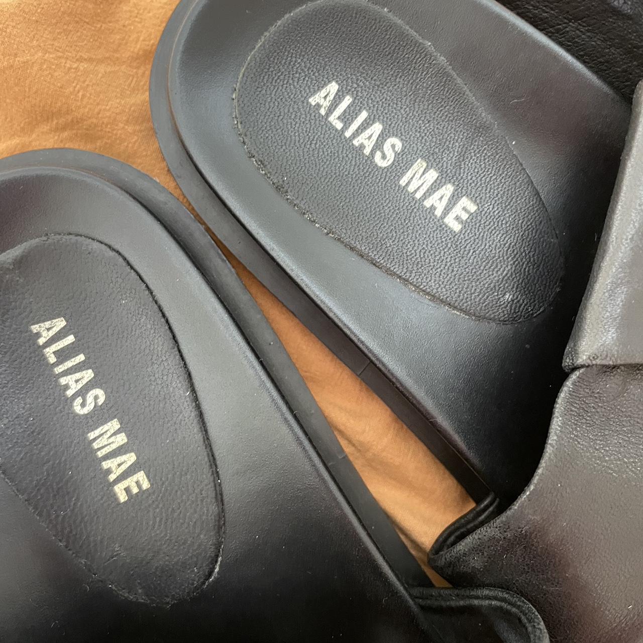 Alias Mae Solaris slides Black leather Size 36... - Depop