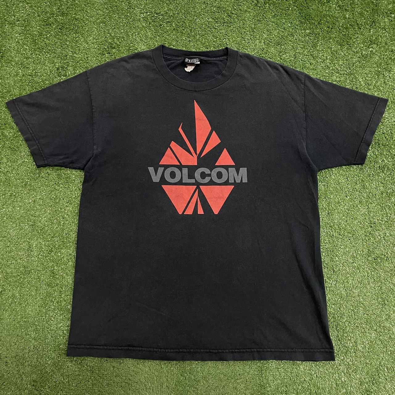 Vintage 90s Volcom Faded Graphic Skate Shirt Width:... - Depop