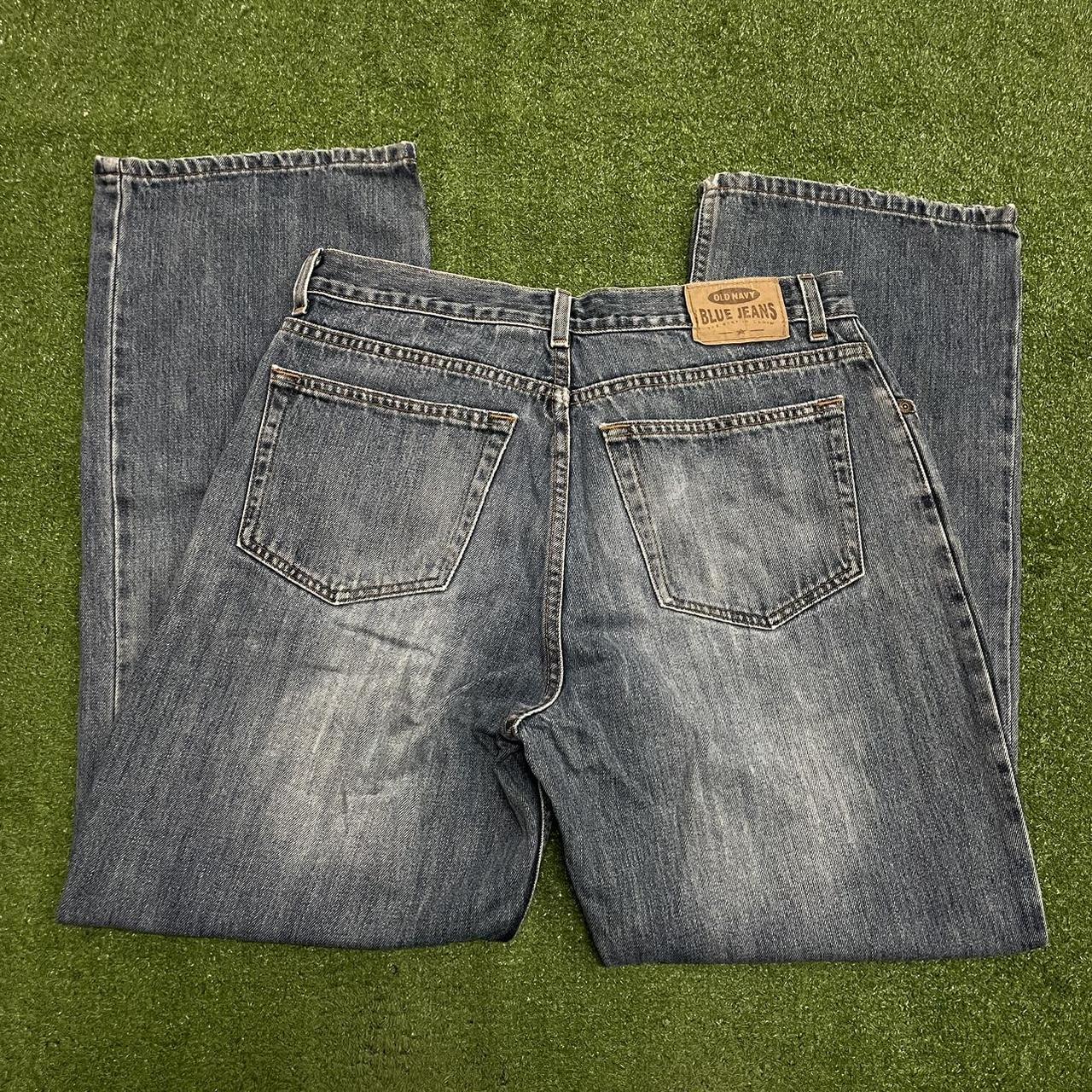 Vintage Faded 90s Old Navy Baggy Fit Blue... - Depop