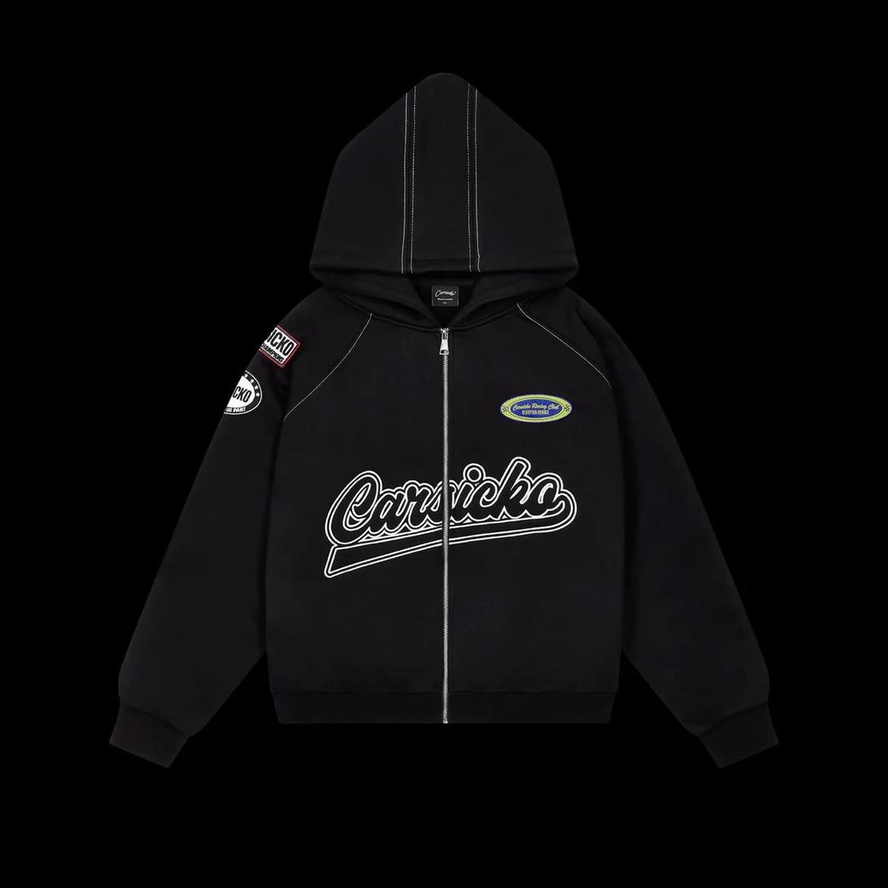 Carsicko race club hoodie black size XS Sold out... - Depop