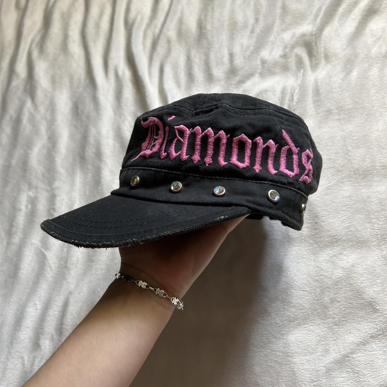 Super y2k black and pink hat 💕 #early2000s #2000s... - Depop