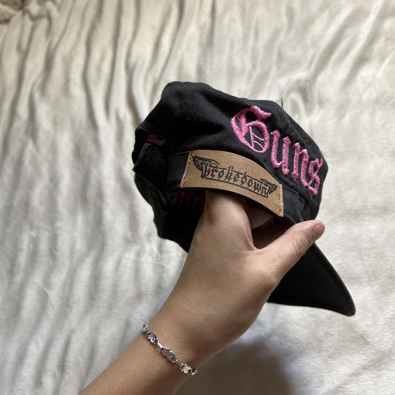 Super y2k black and pink hat 💕 #early2000s #2000s... - Depop