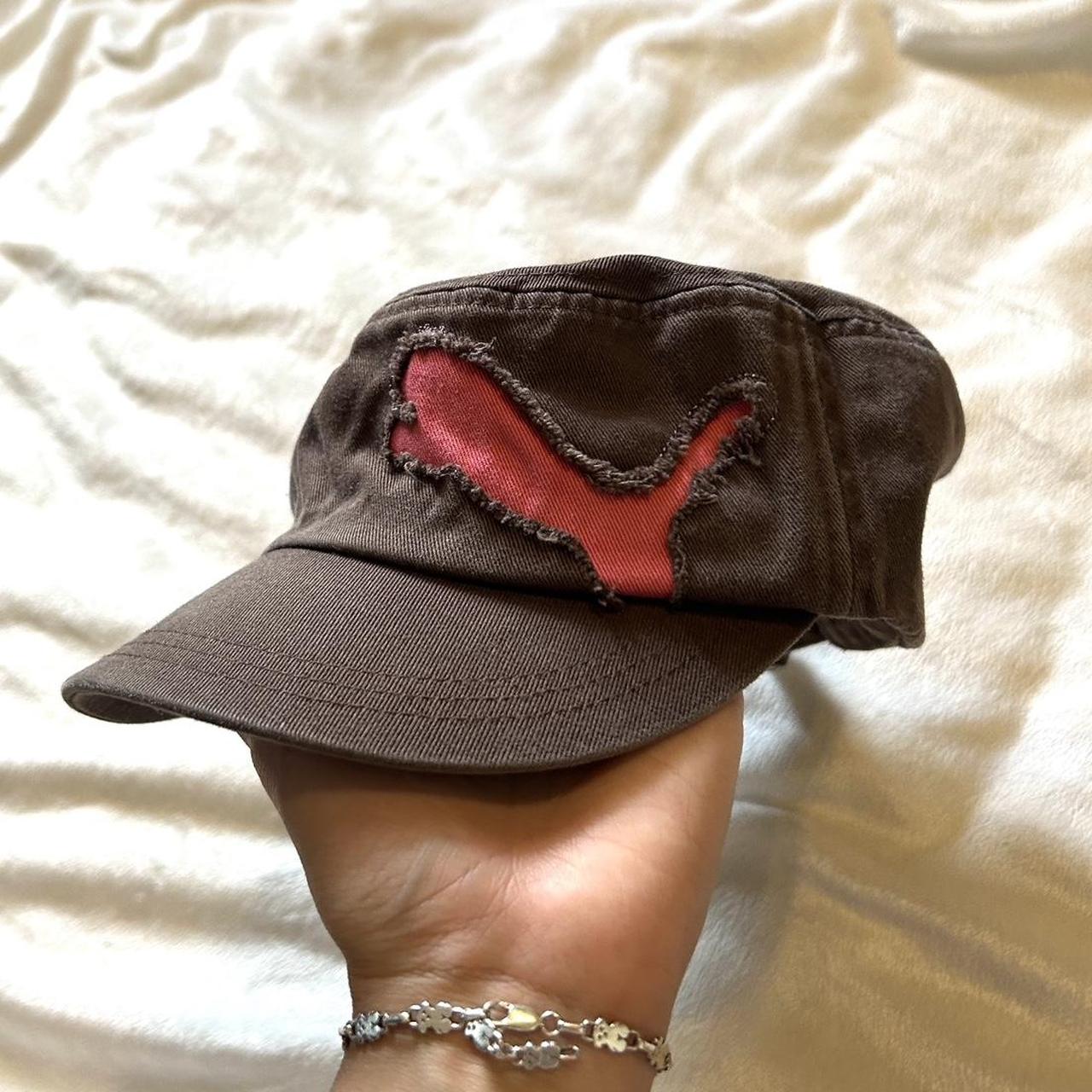 Y2K puma brown and pink hat 💋 #early2000s #2000s... - Depop