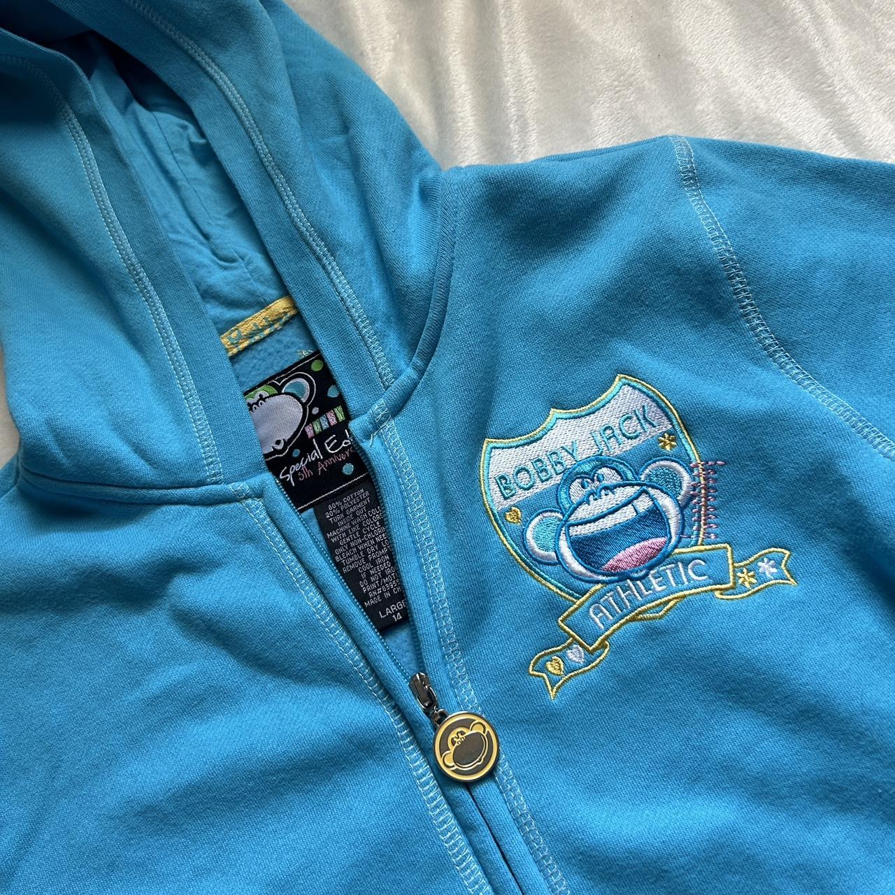 Y2K Bobby Jack baby blue zip up jacket Best fits... - Depop