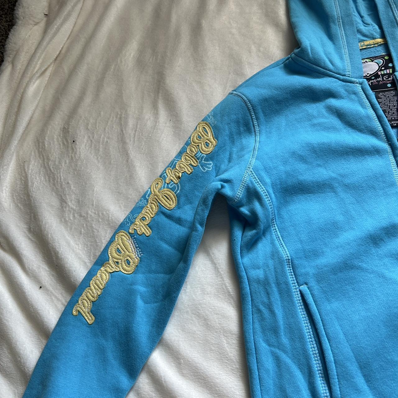 Y2K Bobby Jack baby blue zip up jacket Best fits... - Depop